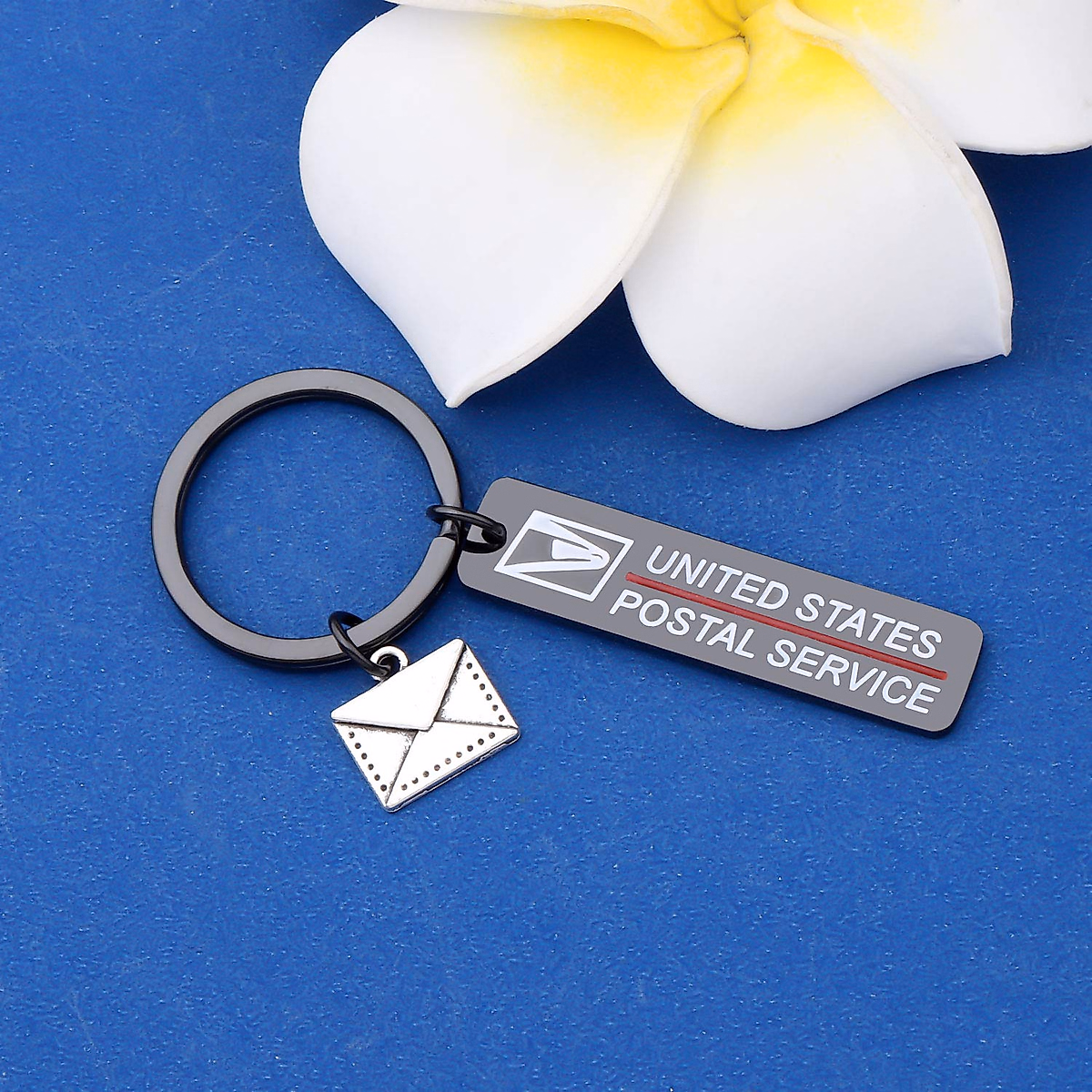 FAADBUK Post Office Keychain Postman Gift Postal Jewelry Gifts for Postal Staff (Post Office K-Black)