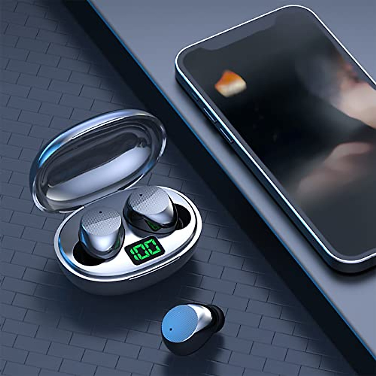 Wireless in Ear Earbuds Bluetooth Earbuds 5.3 Earphones Deep Bass Finger Control, Hd Led Digital Display,Intelligent Long Noise,Suitable for Sport,Game or Music