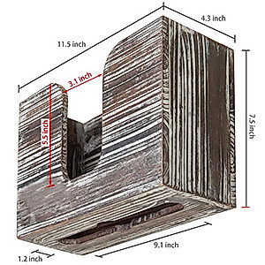 MyGift Rustic Solid Torched Wood Wall Mounted Bathroom Paper Hand Towel Holder, Fits Tri Fold, Multifold, C Fold, Z Fold, Disposable Hand Towel Dispenser Guest Restroom