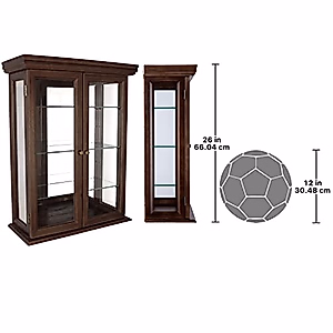 Design Toscano Country Tuscan Wall Curio Display and Storage Cabinet, 20 Inches Wide, 7 Inches Deep, 26 Inches High, Mahogany