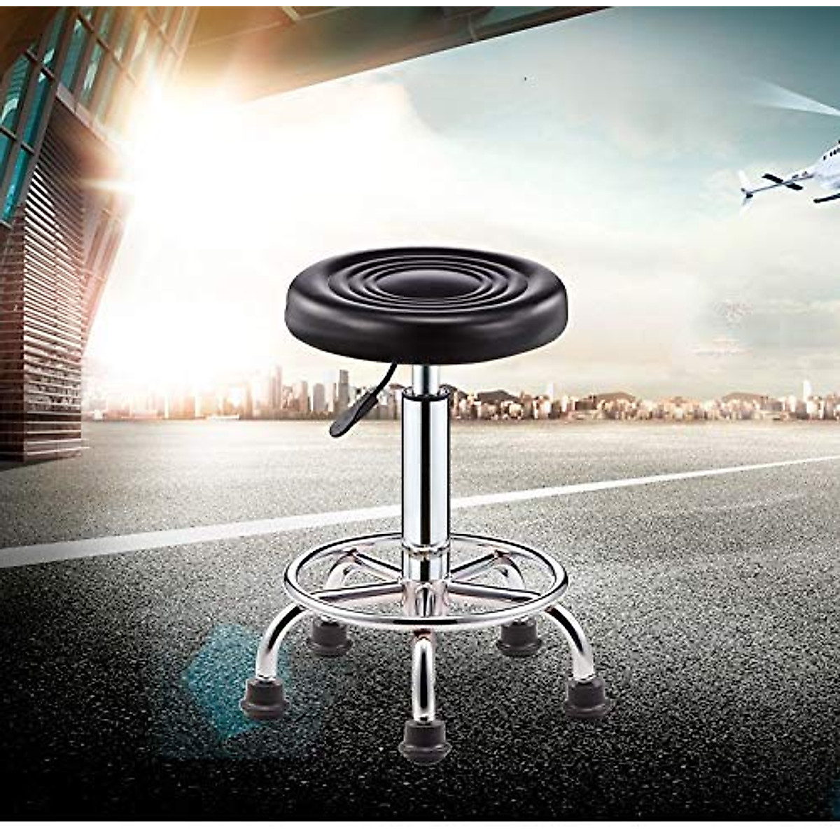 5PCS Low Profile Bell Glides 2" Replacement Office Desk Chair or Stool Swivel Caster Wheels,Easy Conversion from Wheeled Casters to Stationary Feet to Protect Wood or Hardwood Floor