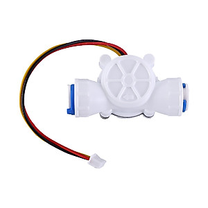 JAGTRADE Flow Meter Upgraded 3/8" Quick Connect Water Flow Sensor Food-Grade Hall Effect Flowmeter Fluid Meter Counter 0.3-10L/min