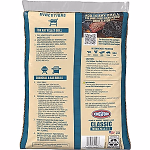 Kingsford Classic Wood Pellets, 100% Natural Hickory, Oak and Cherrywood Hardwood Pellets for Grilling 5 Pounds (Package May Vary)