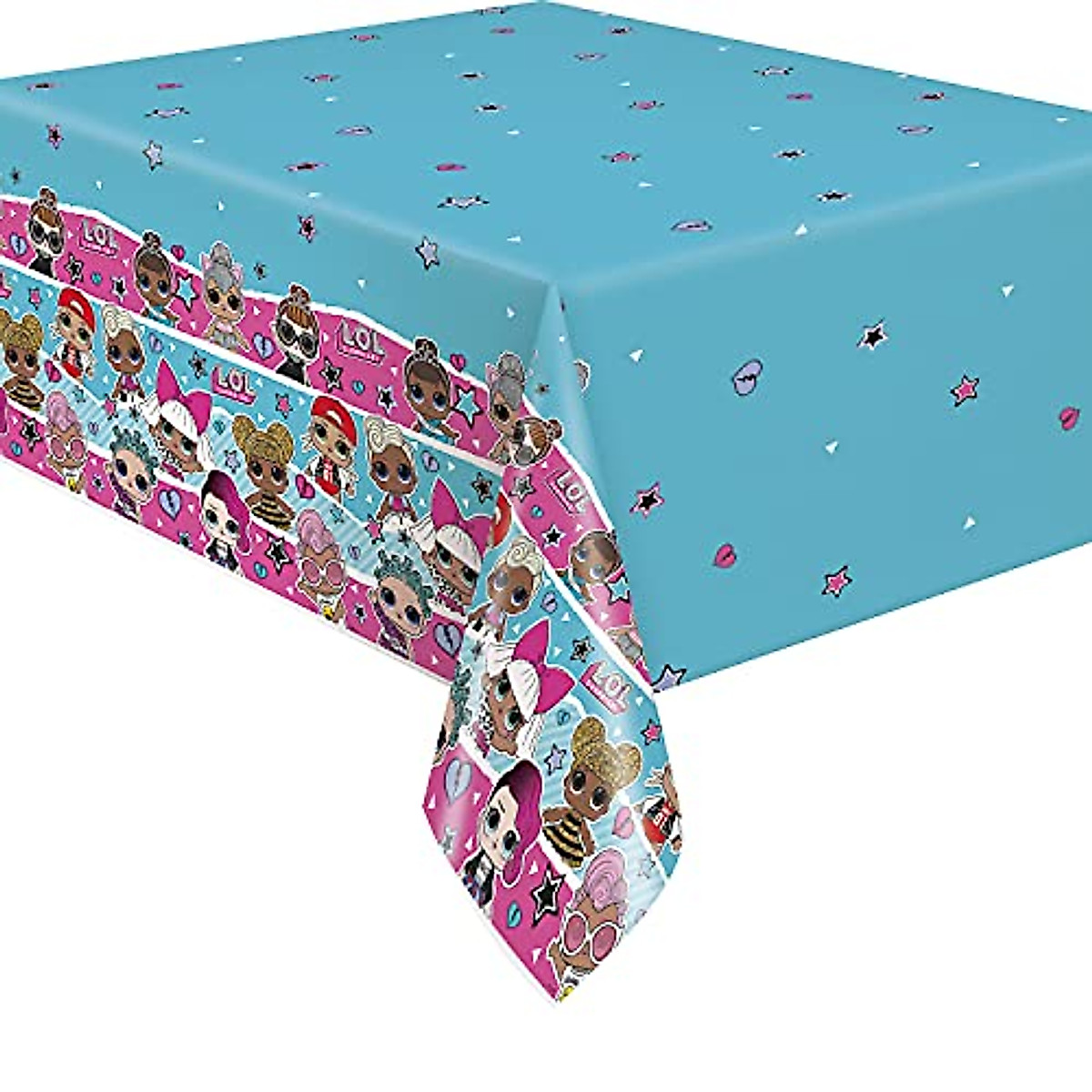 Multicolor LOL Surprise Rectangular Plastic Table Cover - 54"x84" (1 Count) | Durable & Easy-to-Clean, Perfect for Kids Birthday Parties & Special Occasions