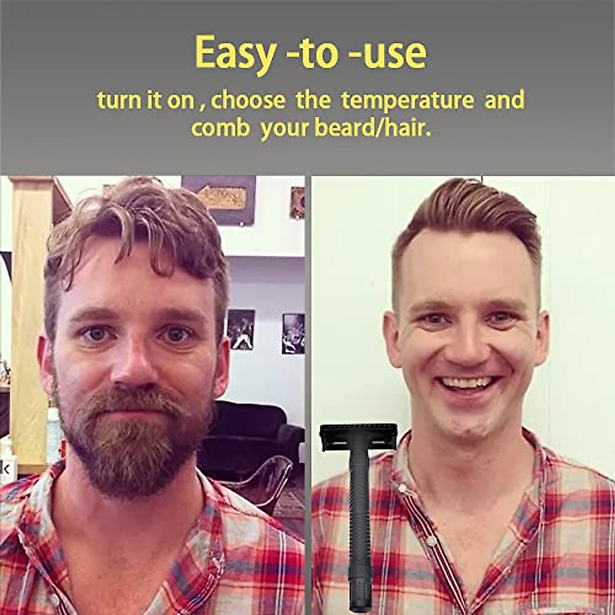 GDMG Butterfly Open Razor-Long Handle Double Edge Safety Razor,Safety Razor, Fit the skin, Clean Shaving Razor for Men