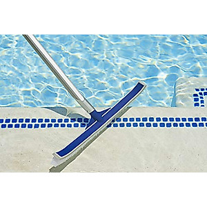Poolmaster 20160 Heavy-Duty Vinyl Liner Swimming Brush with Rubber Bumper for Above or In Ground Pools, 18-Inches, Multi