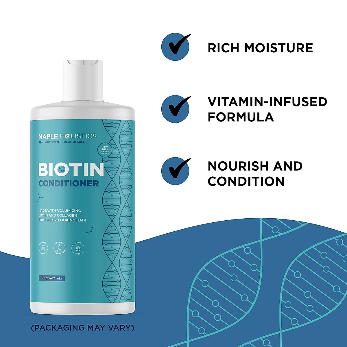 Extra Strength Biotin Shampoo and Conditioner - Volumizing Shampoo and Conditioner Set for Dry Damaged Hair - Moisturizing Biotin Collagen Hair Conditioner and Sulfate Free Shampoo for Thinning Hair