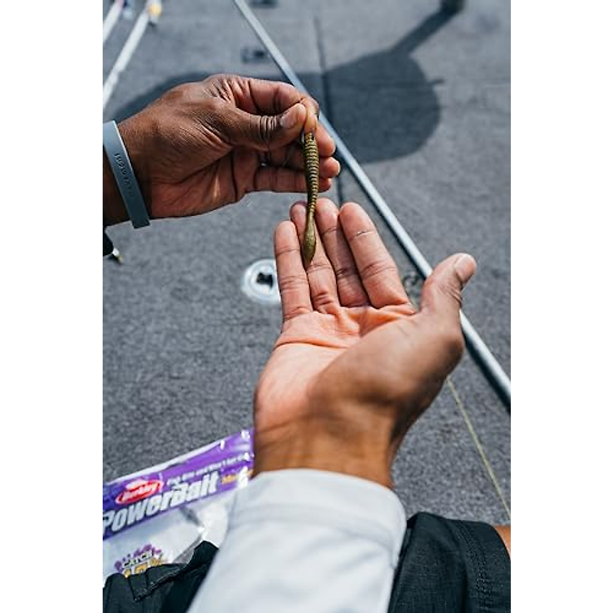 Berkley PowerBait MaxScent Fishing Soft Bait, Green Pumpkin Party, 4 1/4"