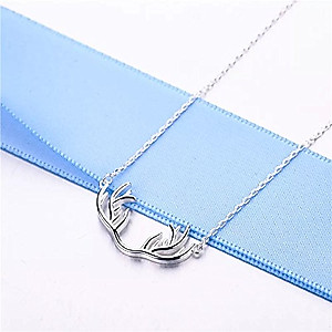 Helen de Lete Innovative Deer Horn Antler Sterling Silver Collar Necklace