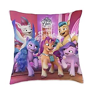 My Little Pony New Generation Sunny Friend Group Shot Throw Pillow, 18x18, Multicolor