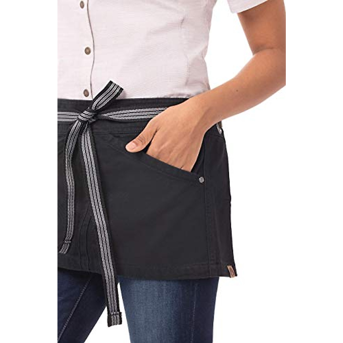Chef Works Unisex Berkeley Waist Apron, Jet Black, One Size