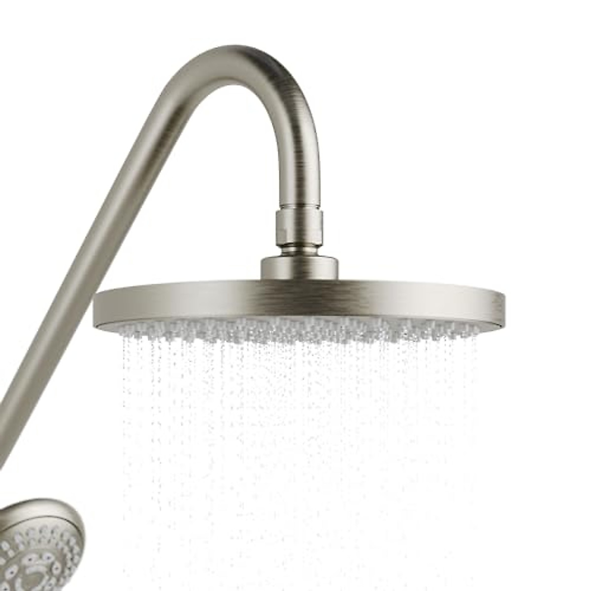 PULSE ShowerSpas 1011-III-BN Kauai III Shower System with 8" Rain Showerhead, 5-Function Hand Shower, Adjustable Slide Bar and Soap Dish, Brushed Nickel Finish