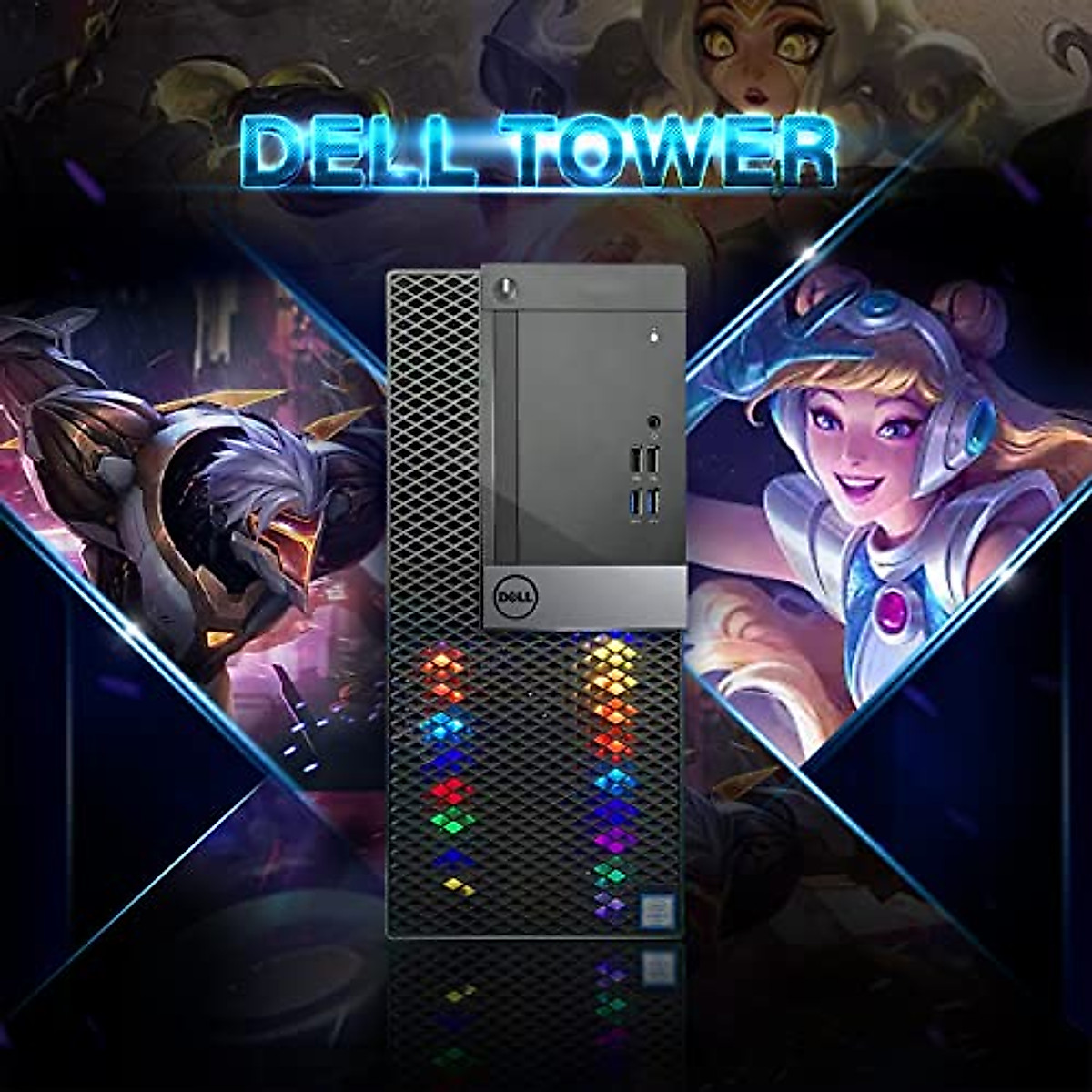 Dell Gaming PC Desktop Computer - Intel Quad I5 up to 3.6GHz, GeForce GTX 1660 Ti 6G, 32GB DDR4 Memory, 128G SSD + 3TB, RGB Keyboard & Mouse, WiFi & Bluetooth 5.0, Win 10 Pro (Renewed)