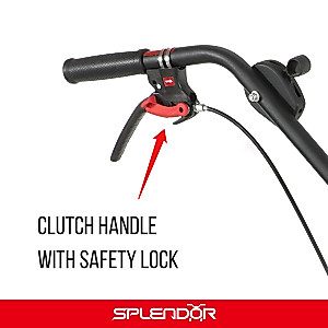 SPLENDOR Gas Powered Tiller 4 Cycle Engine 212CC Working Width Adjustable 13in-22in-33.5in