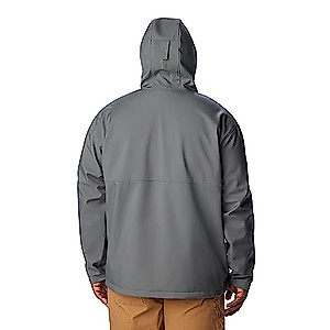 Columbia Men's Ascender Hooded Softshell Jacket, Graphite, Medium