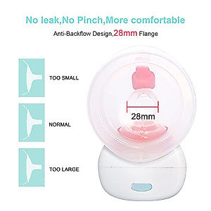 Breast Pump,Wearable Breast Pump,Electric Hands Free Breast Pump,Rechargeable Single Pumping with Massage Mode,Portable Breast Pump Breastfeeding with 5 Suction Levels,28mm 6.34 oz