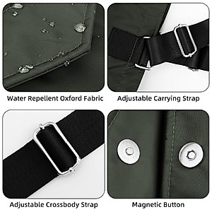 Iioscre Tote Bag for Women Men, Waterproof Work Nylon Tote Bag with Adjustable Strap,Crossbody Laptop Bag with Trolley Sleeve