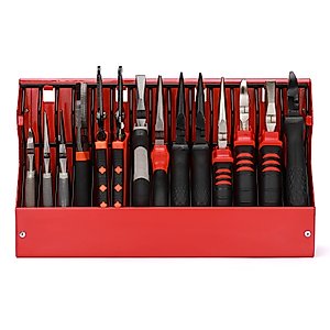 Mayouko 14 Slots Pliers Rack Organizer, For Standard & Smaller Pliers, All Steel, Fits in Toolbox Drawer, Chest, Pegboard, Tilt Feature