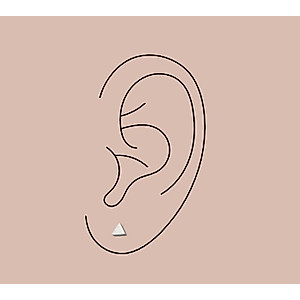 Tini Lux | Hypoallergenic Earrings | Kyra Studs | Silver | Titanium Stud Earrings for Women | Silver Earrings Studs, Sensitive Ears, Trendy Womens Earring Set