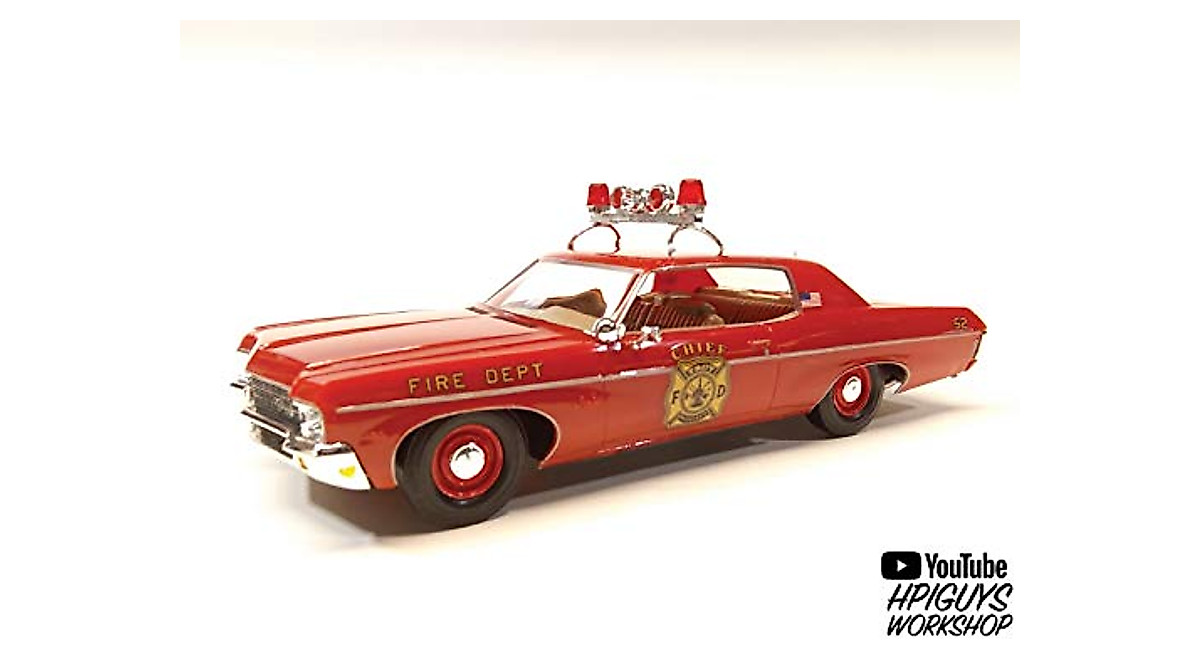 AMT 1970 Chevy Impala Fire Chief Model Kit - Authentic 1:25 Scale