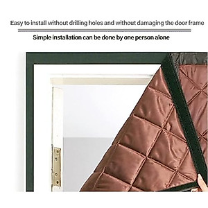 Magnetic Thermal Insulated Door Curtain Waterproof Windproof Insulated Door Curtain Magnetic Thermal pu Garage Garage Door Window Magnets,A-35x89 Inch