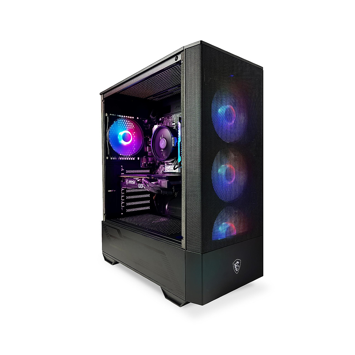 NSX GAMING Desktop PC Ryzen 5 5500,16 GB RAM,SSD 512 gb, RTX 3060,USB-C, Hdmi,Mouse and Keyboard Gamer, Win 11, Built in USA 12 Month Warranty on prebuilt Gaming pc WiFi Ready