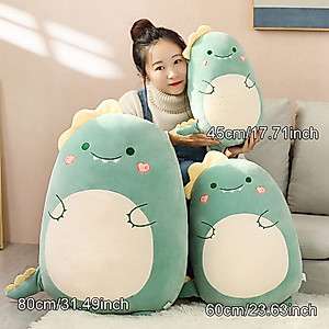 Kekeso Dinosaur Plush Hugging Pillow - 17.71in, Cute Stuffed Animal Toy, Soft Cartoon Sleep Pillow for Kids