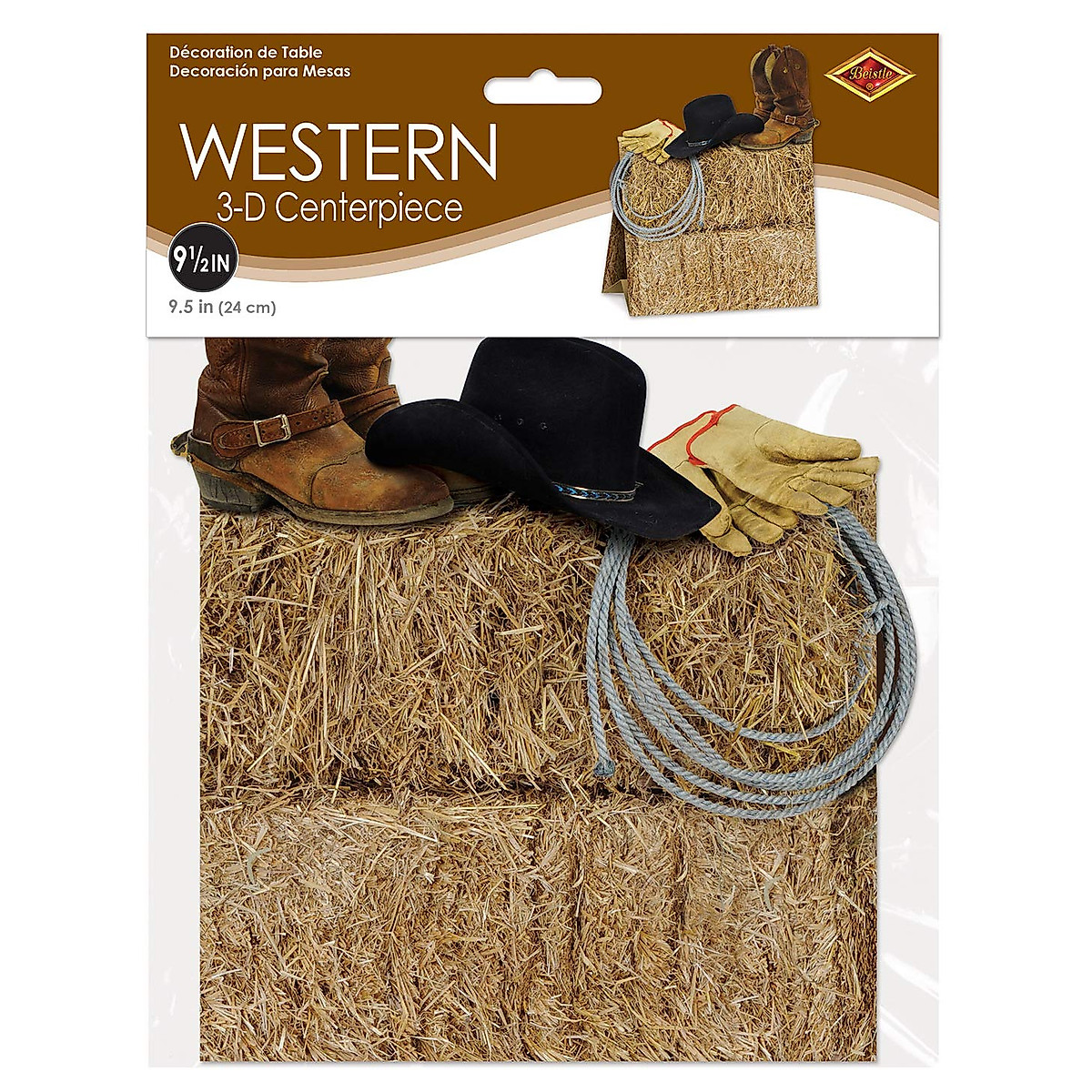 3-D Western Centerpiece Party Accessory (1 count) (1/Pkg)