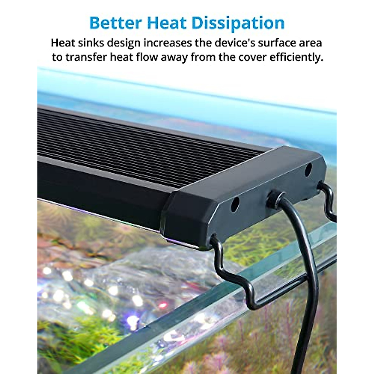 NICREW ClassicLED Plus LED Aquarium Light with Timer, 15 Watts, for 18 to 24 Inch Fish Tank Light, Daylight and Moonlight Cycle, Brightness Adjustable