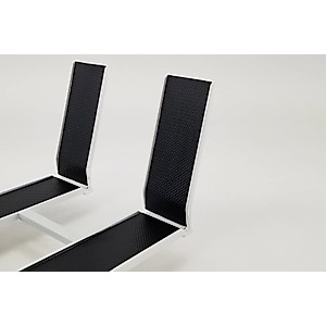 ModelToyCars Tandem Car Trailer with Tire Rack, White - Acme 18984-1/18 Scale Diecast Accessory