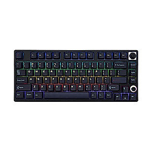 KEYMECHER 75% Mechanical Keyboard, RGB Backlit Hotswap Wireless Keyboard Support Bluetooth, 2.4G and Wire Connection, Mechanical Gaming Keyboard with Ganss Silver Switches, PBT Keycaps and Volume Knob