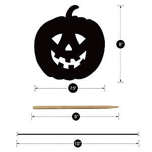 AMINORD Halloween Crafts for Kids - 24 Pack Magic Rainbow Scratch Art Masks Kits - Pumpkin Decorations for Kids Ages 3-5 4-8 8-12 Classroom Birthday Party