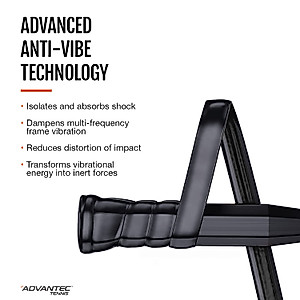 Vibration Dampening Tennis Racket Grip Tape – Advanced Polymer Technology – Dampens Frame Vibration – Simple Adhesive-Free Installation – Optimize Response and Control by VT Advantec