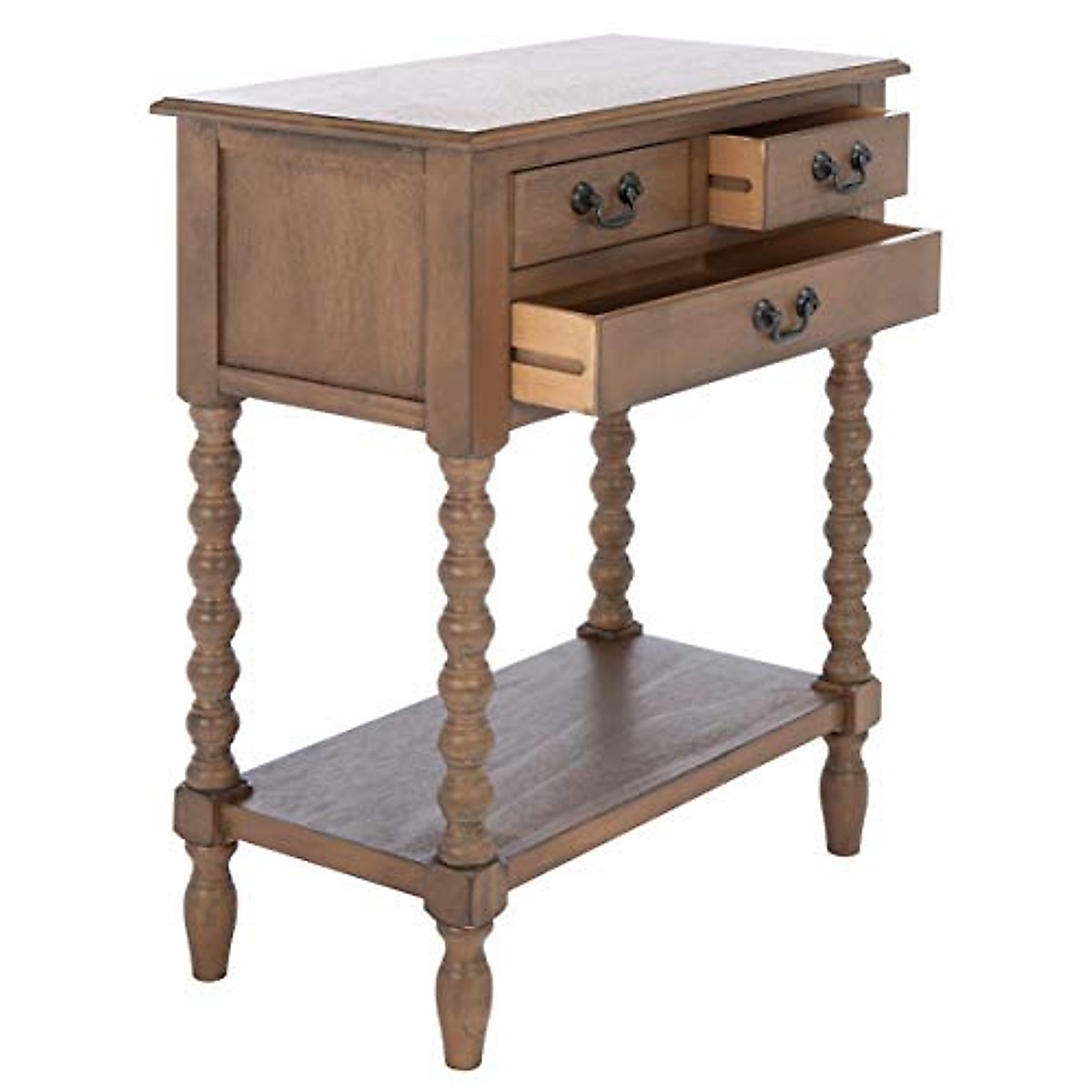 SAFAVIEH Home Collection Athena Brown 3-Drawer Console Table