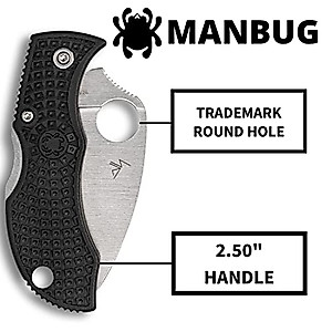 Spyderco Manbug Wharncliffe Lightweight Knife with VG-10 Stainless Steel Blade and FRN Handle - SpyderEgde - MBKWS