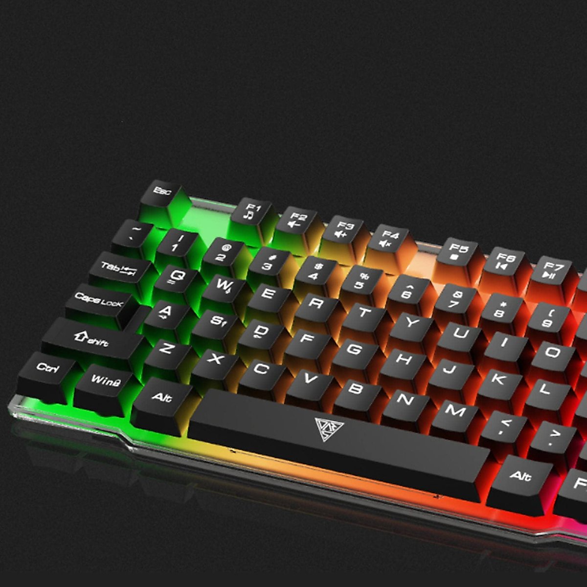 ZHAOXIAN Mechanical Keyboard and Mouse, Wired Gaming Keyboard Blue Switch 104 Keys Rainbow Backlit Keyboard and Wired Mouse 3200 DPI for PC Computer Gamer