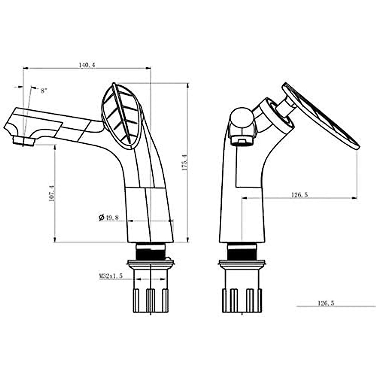 GTORCZDF Kitchen Taps Kitchen Tap Kitchen Tap 1 Set New Black Cooper Vintage Brass Single Handle Bathroom Basin Faucet Cold and Hot Water Mixer Bath Tap