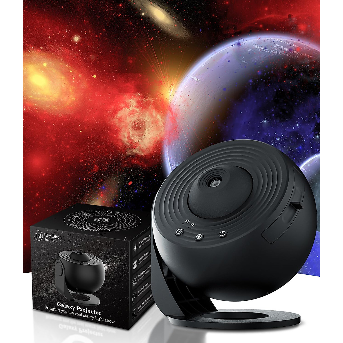 Galaxy Projector-Star projector-360 Degree Auto Rotation-Timed Starry Planetarium Projector -Night Light-Lights for Room Decor-Unique Gift for Children-Kids Gifts