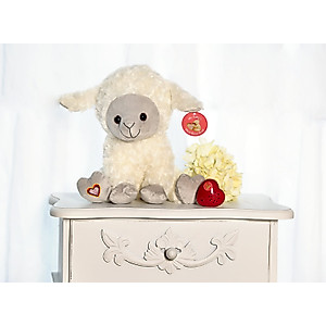 MBHB Digital Voice Recorder Stuffed Animal w/20 Second Recorder, Capture Baby's Heartbeat During Pregnancy + Ultrasound for Baby Showers, Registry, Birthdays, New Mom Gift, Lil Lamb