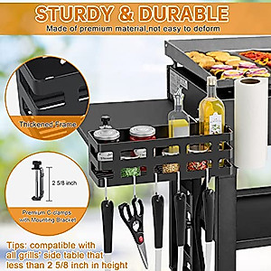 Griddle Caddy for Blackstone 28/36/22/17 inch, Universal BBQ Grill Caddy for Outdoor Grill with Paper Towel Holder & 9" Tong, for Blackstone Griddle Accessories Tool Holder Caddy