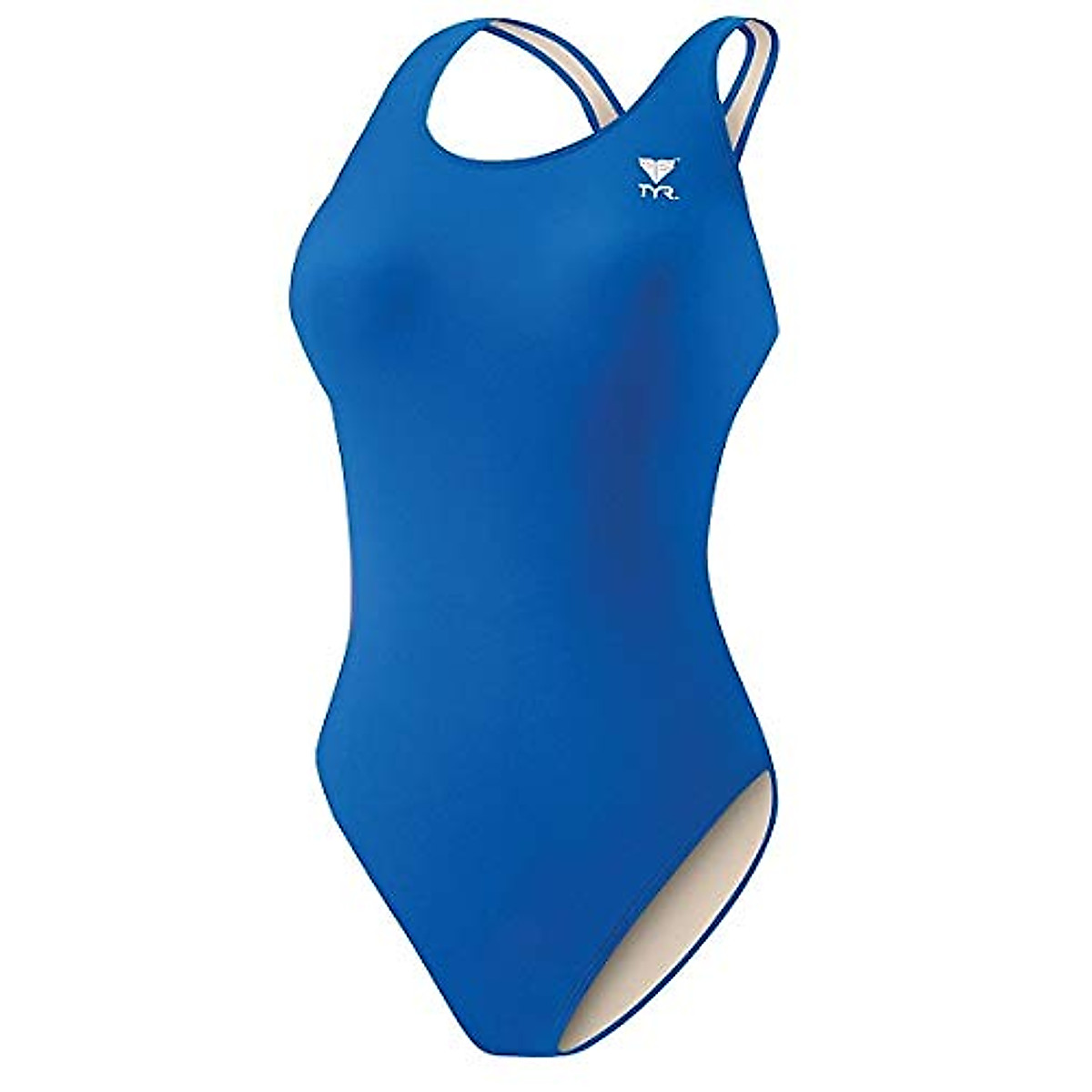 TYR Sport Women's Solid Maxback Swim Suit, Adult 28, Royal