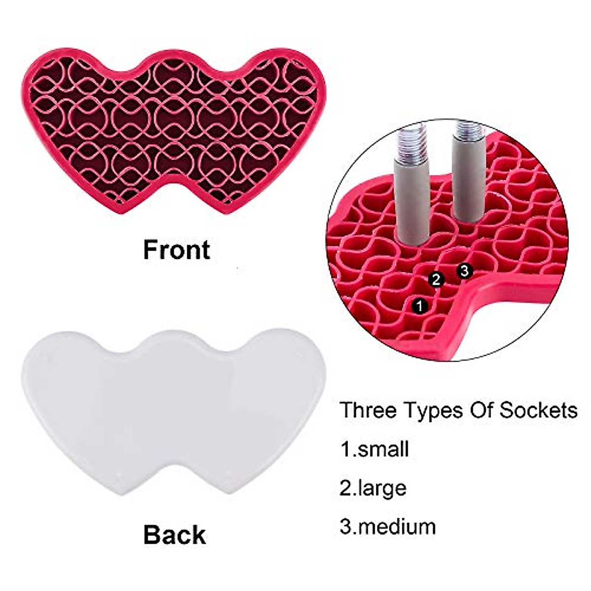 GORGECRAFT Silicone Makeup Brush Holder Sew Desktop Organizers Multipurpose Painting Pen Stand Holder Cosmetic Storage Box for Stash and Store (Rose Red)