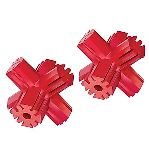 KONG Jump'N Jack - Dog Toy for Chewing Instincts - Natural Rubber Toy Promotes Dental Health - for Large Dogs (2 Pack)