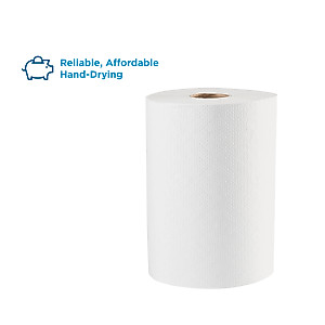 Pacific Blue Basic Paper Towel Rolls by GP PRO (Georgia-Pacific), White, 28706, 350 Feet Per Roll, 12 Rolls Per Case