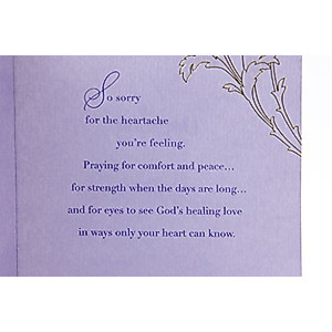 DaySpring Religious Sympathy Card (Purple Floral)