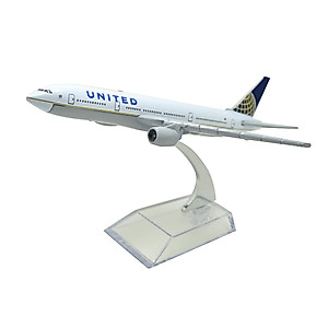 TANG DYNASTY(TM) 1:400 16cm B777 United Airlines Metal Airplane Model Plane Toy Plane Model