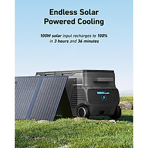 Anker EverFrost 50 Powered Cooler, 53L Portable Refrigerator for Car, Powered Cooler with 299Wh Battery, Powered by AC/DC or Solar, For Outdoor Camping, Travel, and Fishing, Fits in Trucks (Renewed)