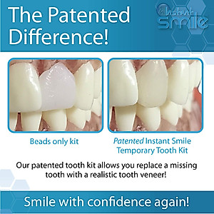 Instant Smile Complete Your Smile Tooth Replacement Kit with 3 Pack Fitting Beads