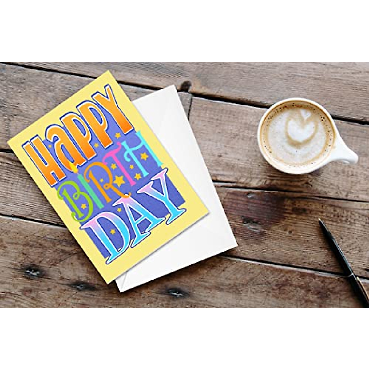 Stonehouse Collection 24 Pack Birthday Card Assortment of 5x7 Cards - Boxed Set of 24 Cards & Envelopes - Blank Birthday Cards - Great For Office Birthdays -USA Made