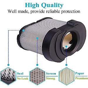 Drblawi Compatible with Professional 792105 Air Filter & 696854 Oil Filter Kit For Briggs and Stratton 407777 445877 5405K V-Twin Engine John Deere D170 Z425 Lawn Mower, Replace MIU11515 Air Filter